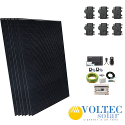 kit solaire raccorde reseau evolutif voltec 2400w iq8m triphase